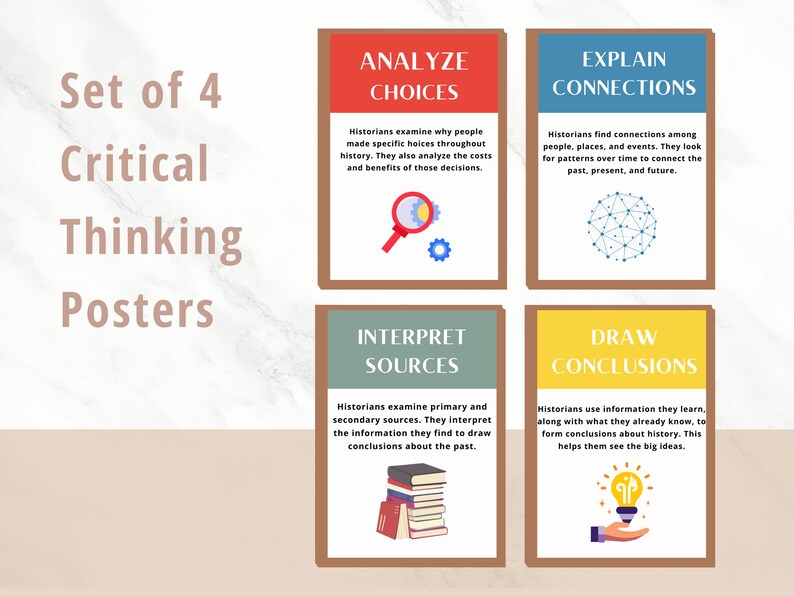 Social Studies Posters, Critical Thinking Posters, History Posters ...