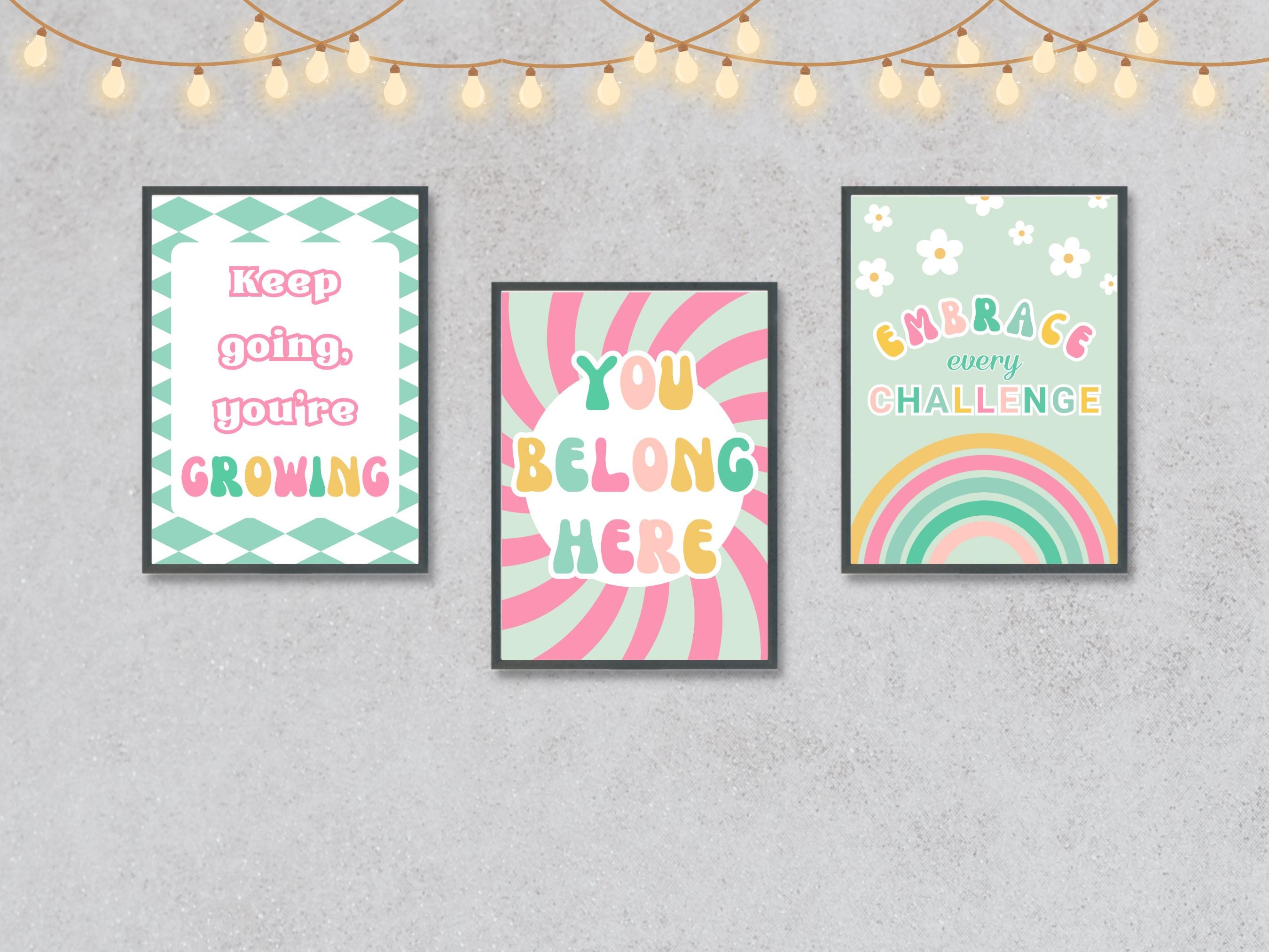 Growth Mindset Retro Posters, Classroom Posters, Elementary Classroom ...