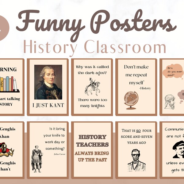Funny History Posters for Classroom - Etsy
