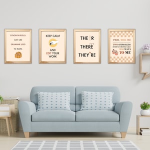 10 Funny English Classroom Posters Printable, Grammar Punctuation ...