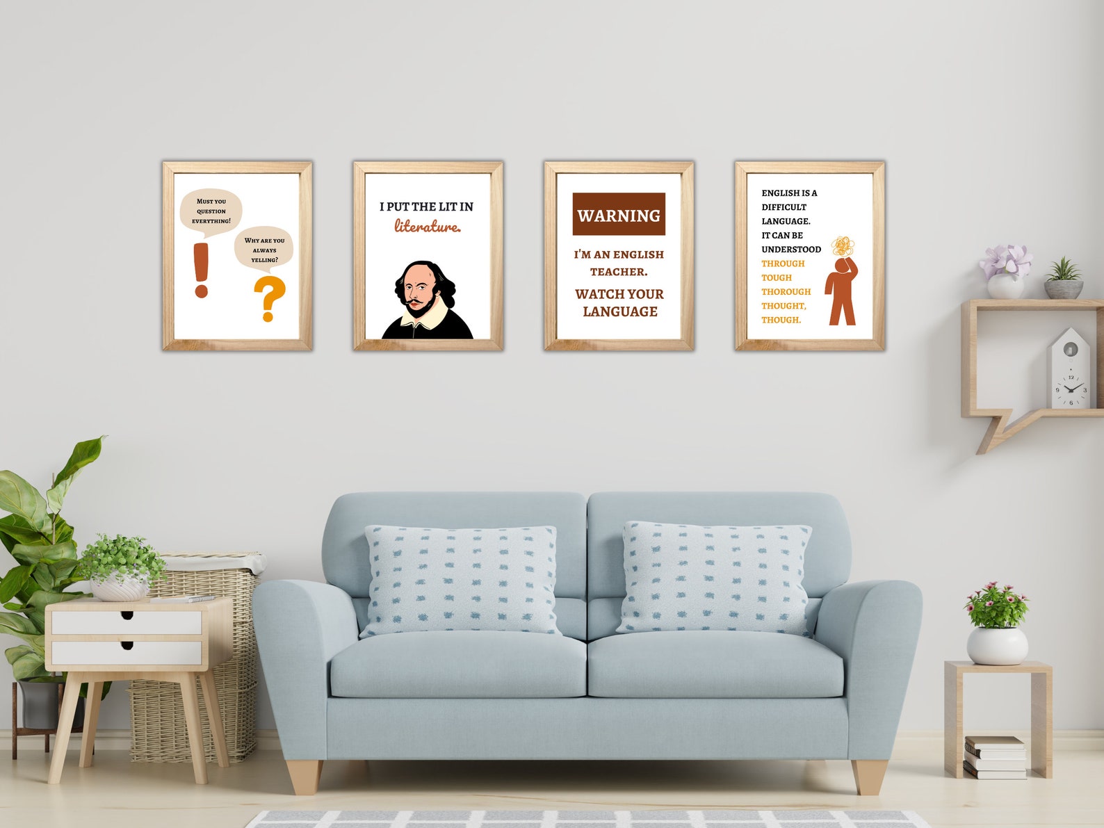 10 Funny English Classroom Posters Printable, Grammar Punctuation ...