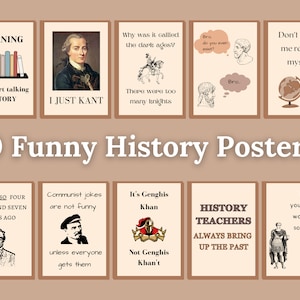 History Classroom Decor, 20 Funny History Posters, Social Studies ...