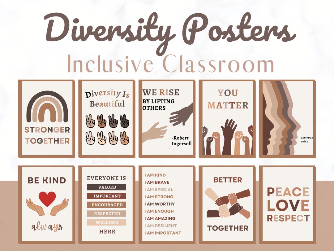 Diversity and Inclusion Digital Posters | School Counselor Office Decor ...