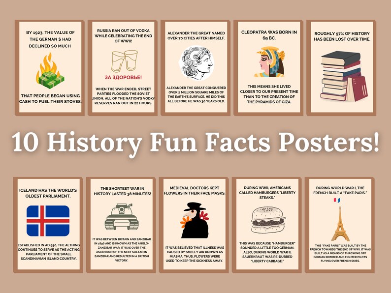 History Classroom Decor, 20 Funny History Posters, Social Studies ...
