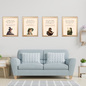 Famous Characters Posters, English Classroom Decor, English Novel ...