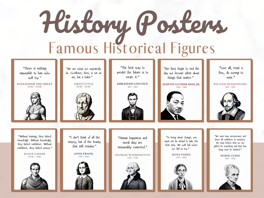 Historical Figures Posters | Famous Historical Figures | History ...