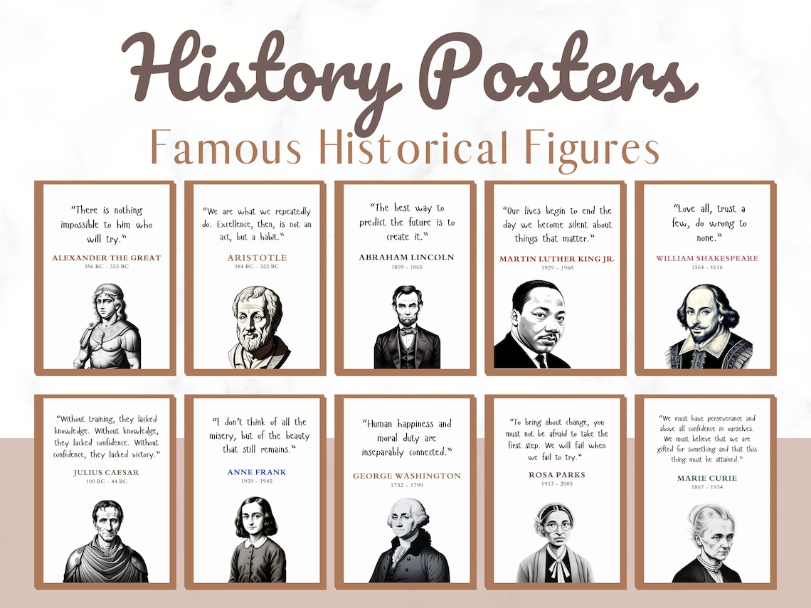 Historical Figures Posters | Famous Historical Figures | History ...