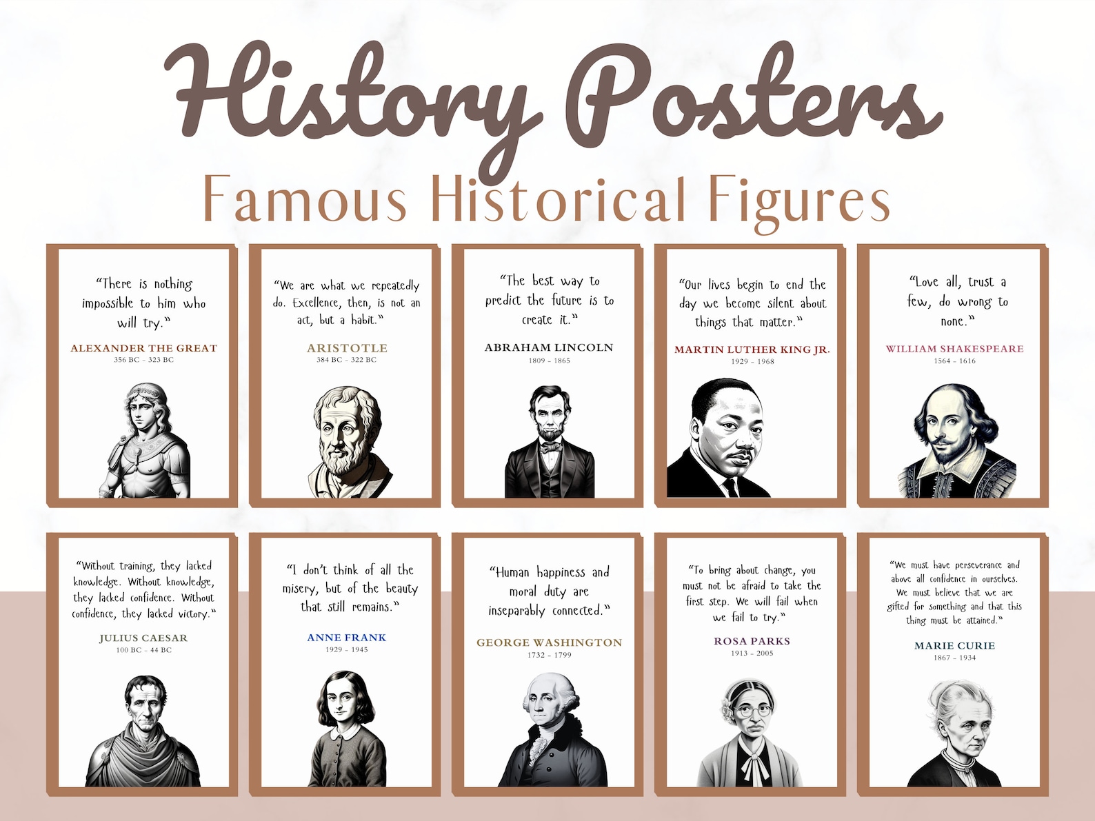 Historical Figures Posters | Famous Historical Figures | History ...