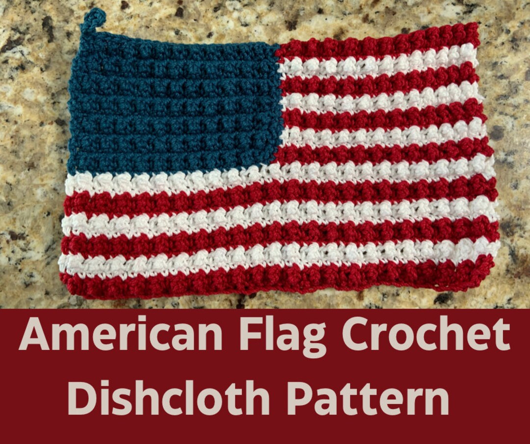 American Flag Dishcloth Crochet PATTERN - Etsy Canada