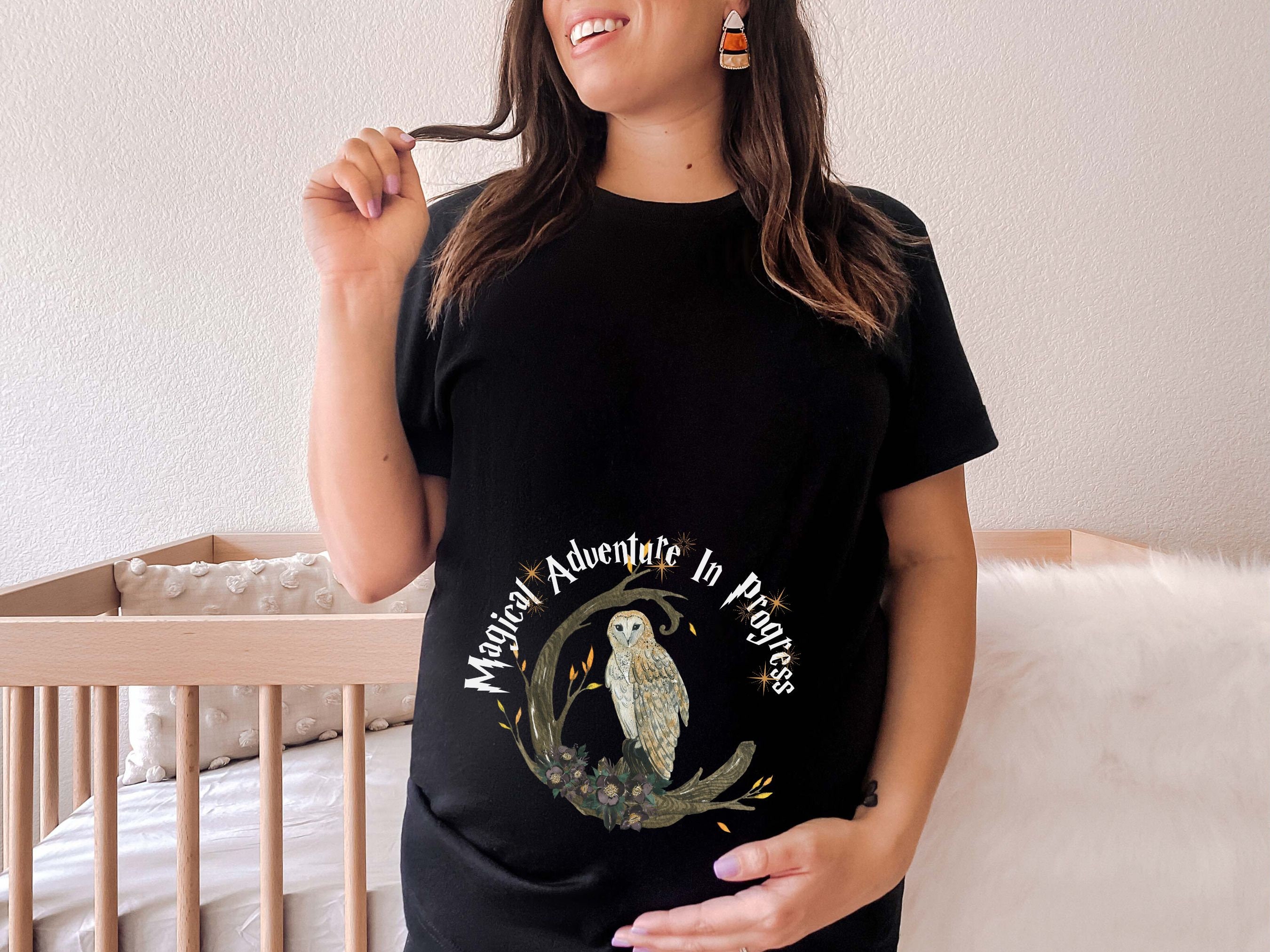 Harry Pottery Fan Owl Maternity Magical Adventure Shirt, HP Pregnancy ...