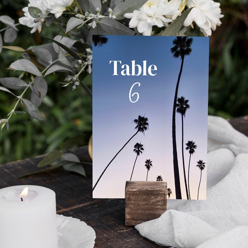 Palm Tree Table Number - Etsy