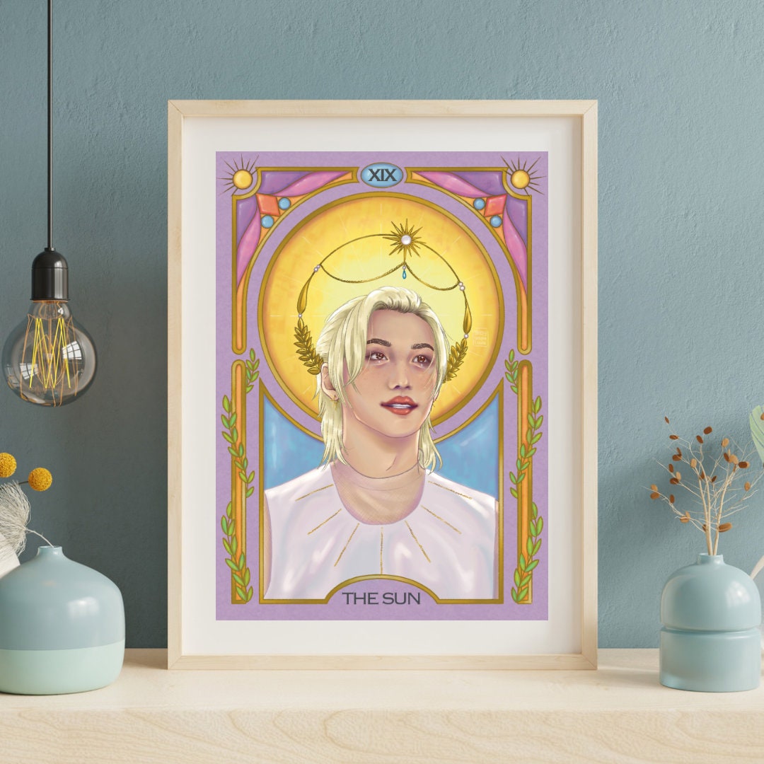Stray Kids Felix our Sun SKZ Print the Sun Tarot Art Nouveau Digital ...