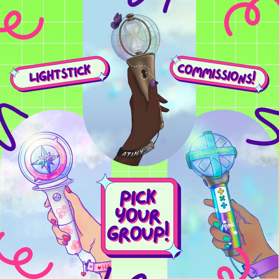 Custom K-pop Light Stick Print | K-pop Commission | Digital File | K ...
