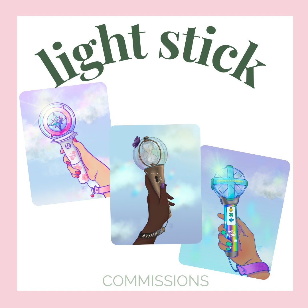 Custom K-pop Light Stick Print K-pop Commission Digital File K-pop Art ...