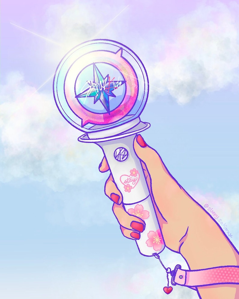 Stray Kids Nachimbong Print SKZ Light Stick Digital File K-pop Art ...