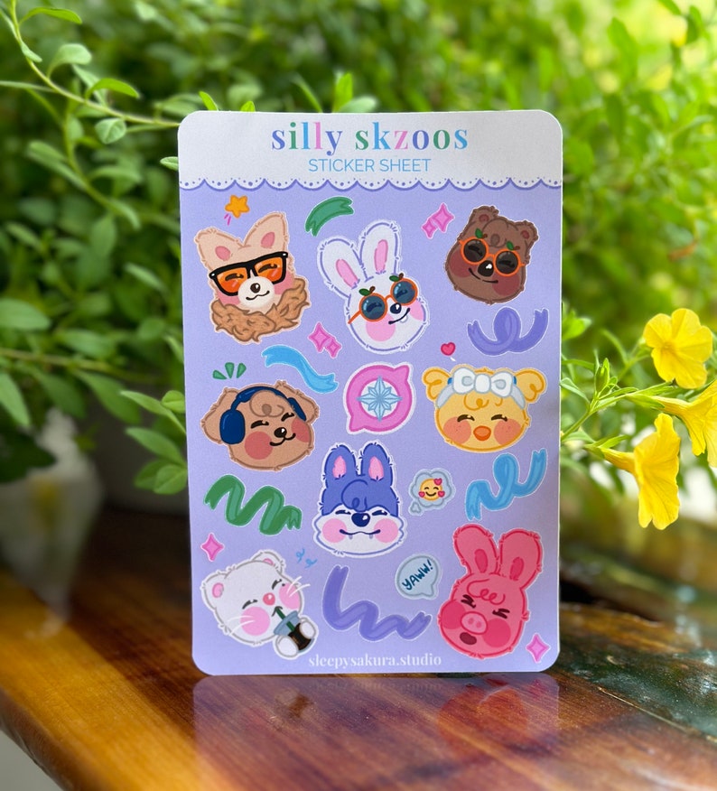 Stray Kids silly Skzoos Sticker Sheet K-pop Deco Journaling Stickers ...