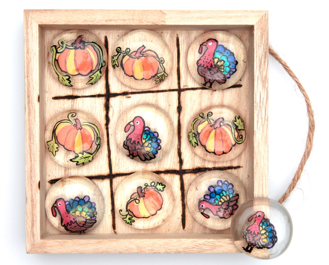 Thanks Giving Tic-tac-toe With Turkey and Pumpkins. - Etsy