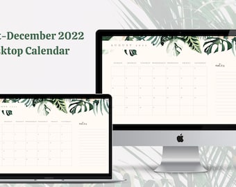 August Desktop Calendar - Etsy