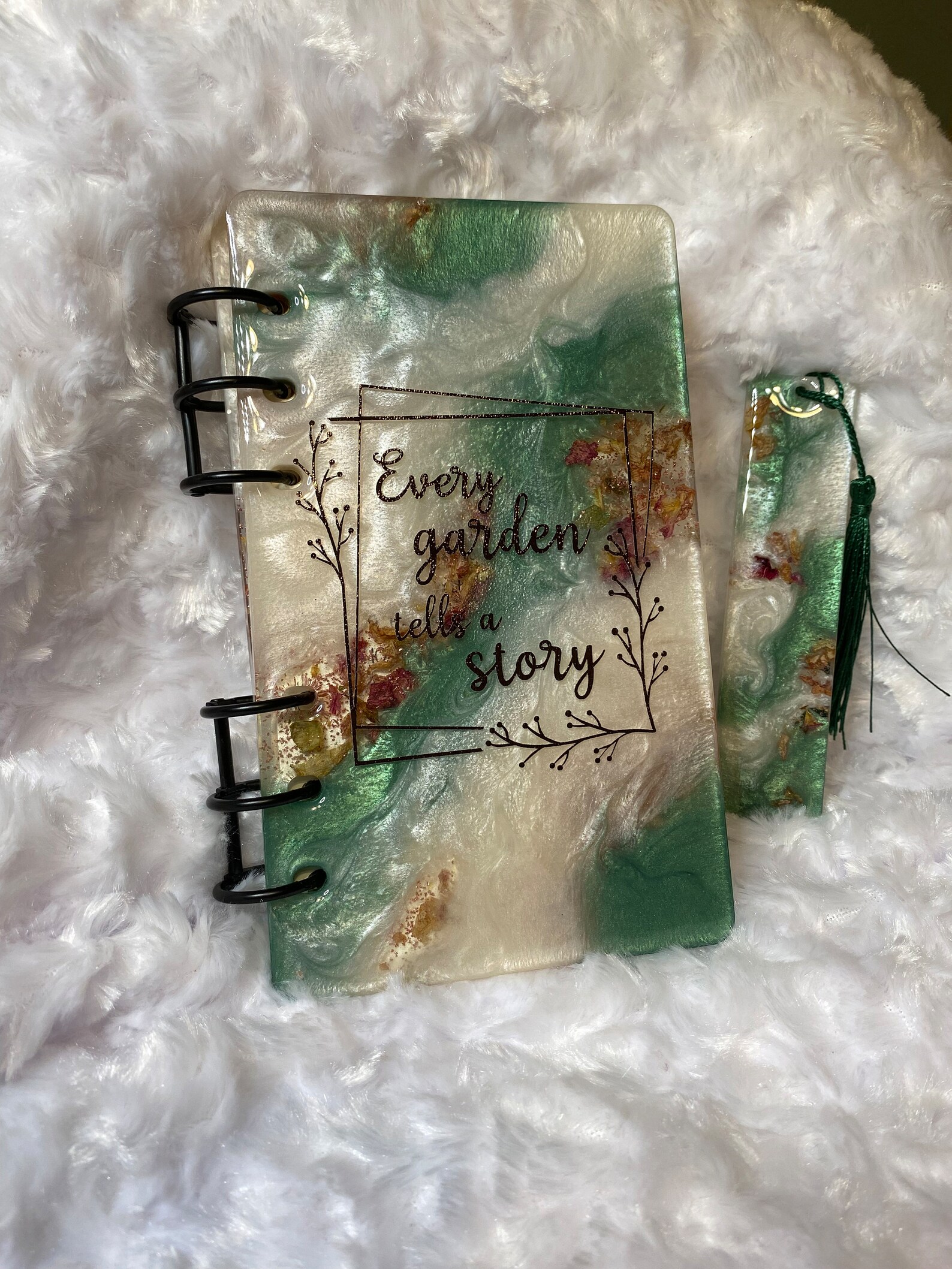 Garden Journal/resin Notebook/handmade Resin Journal/handmade Resin ...