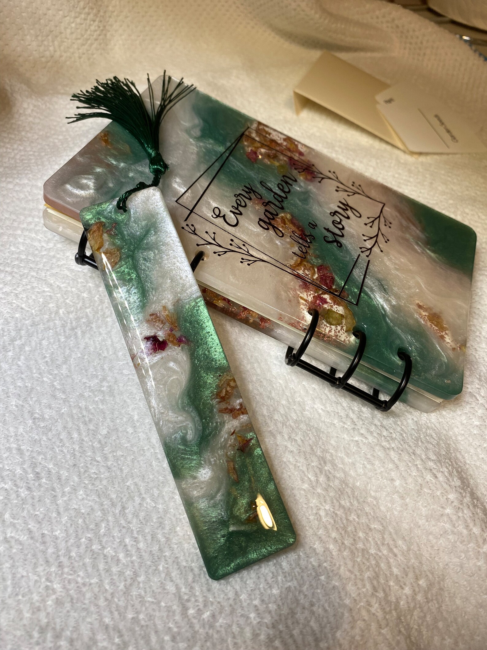 Garden Journal/resin Notebook/handmade Resin Journal/handmade Resin ...