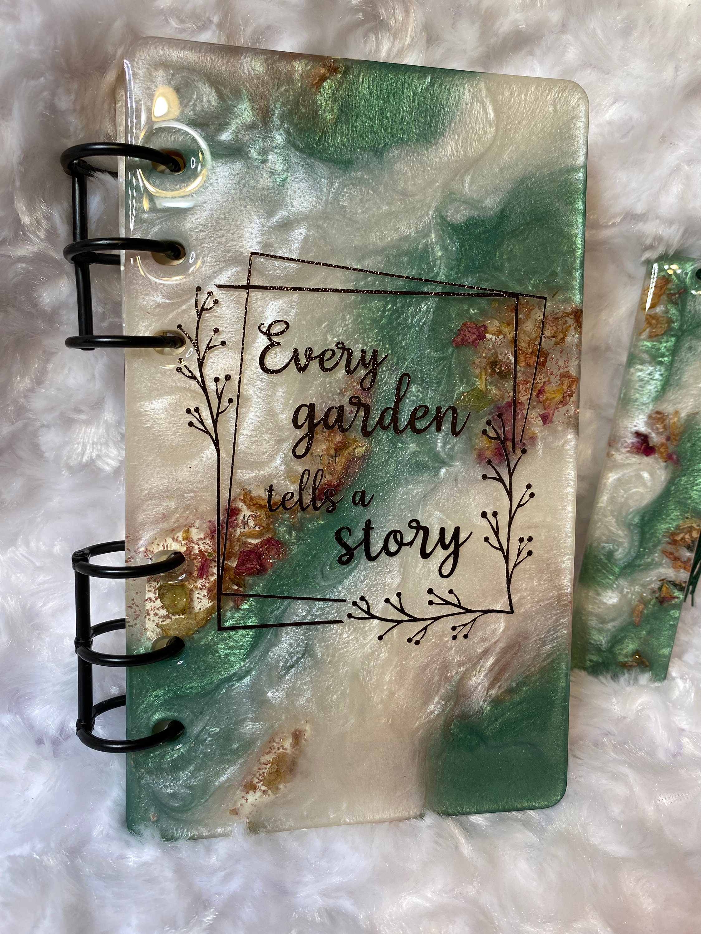 Garden Journal/resin Notebook/handmade Resin Journal/handmade Resin ...