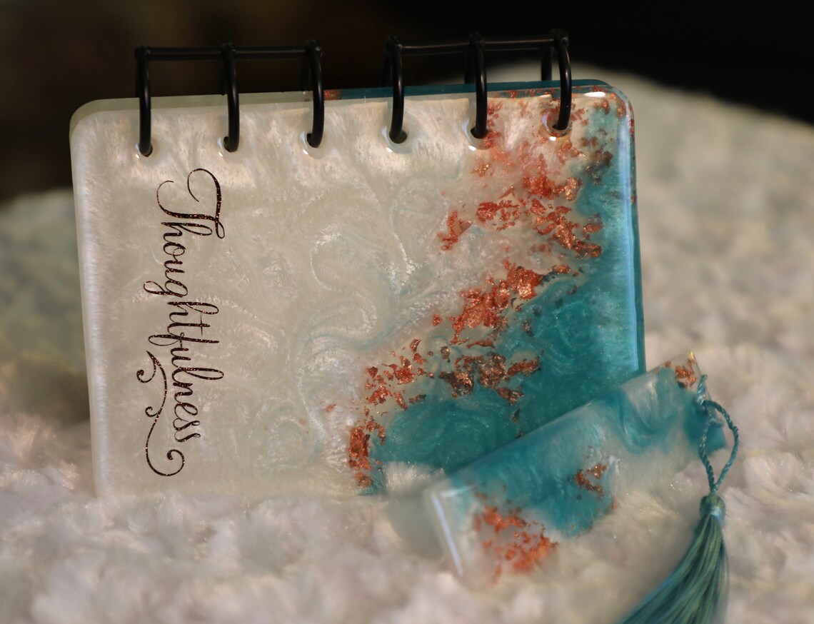 Resin Notebook/handmade Resin Journal/journal Set/ Personal Clutch ...