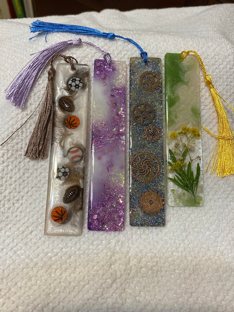Bookmark Gift Set/resin Bookmarks for Friends or Co-workers/handmade ...