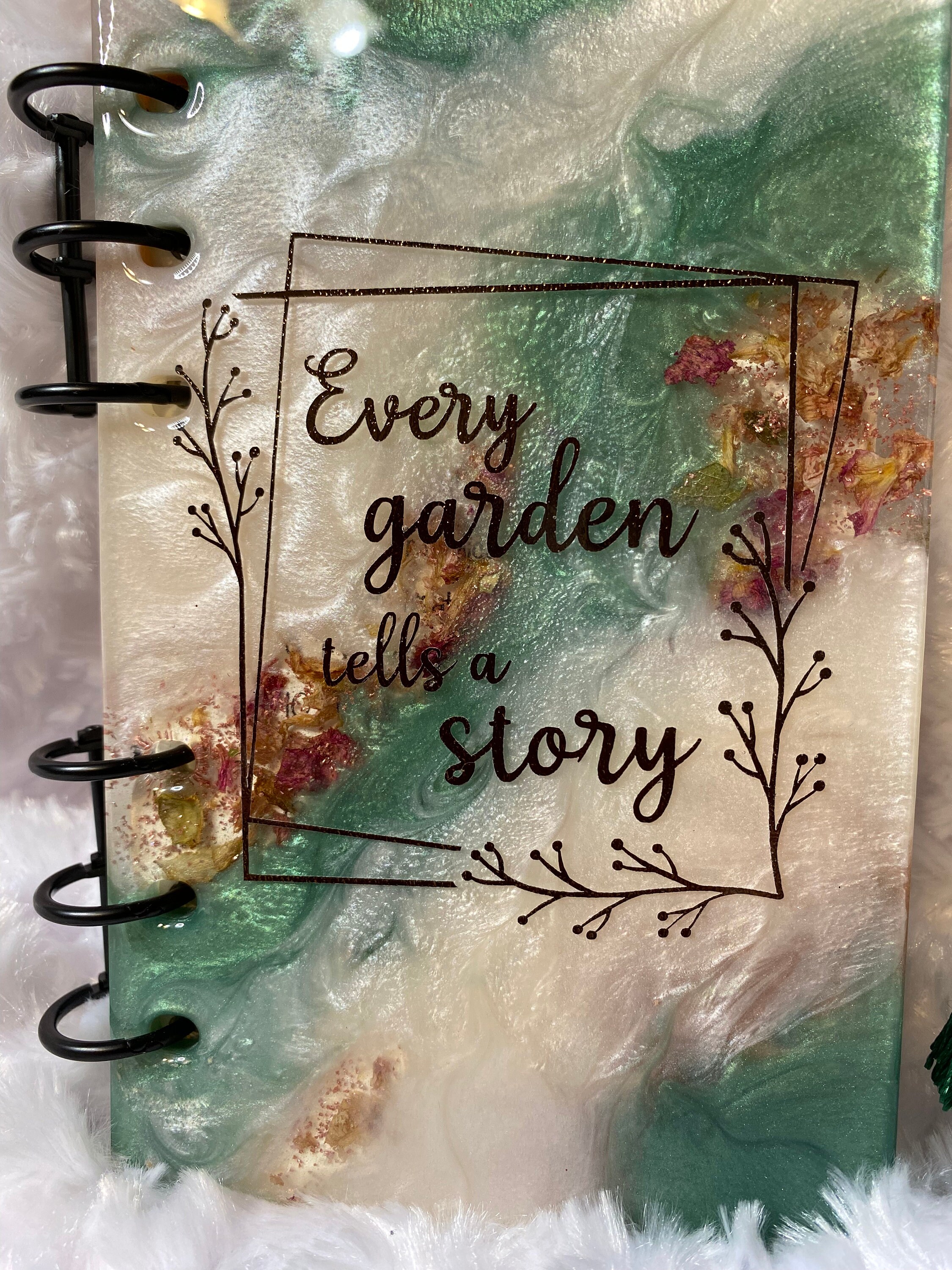 Garden Journal/resin Notebook/handmade Resin Journal/handmade Resin ...