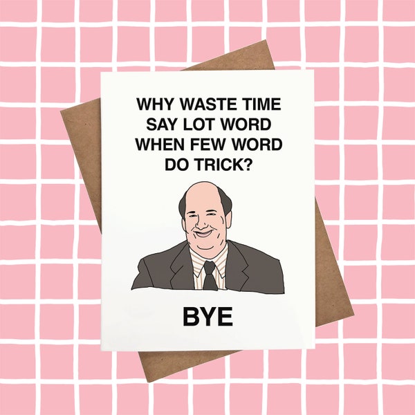 Goodbye Card Etsy