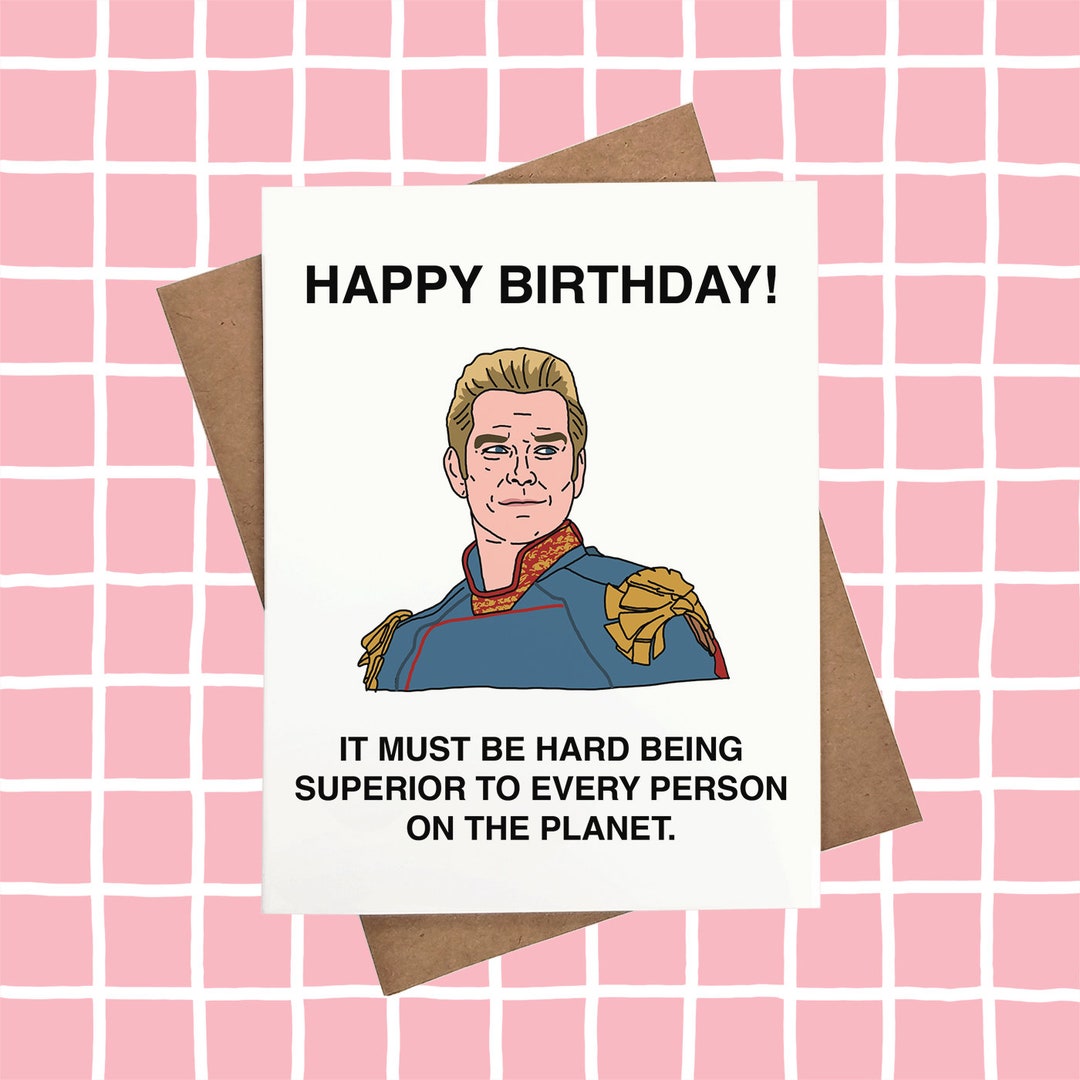 Homelander From the Boys Happy Birthday Card Customizable & - Etsy Canada