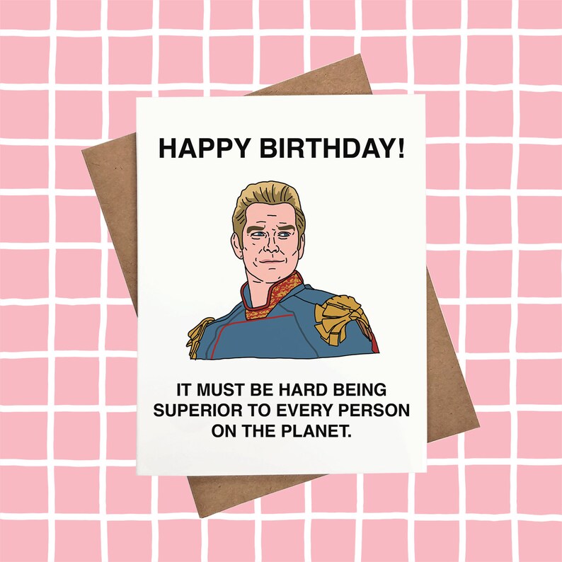 Homelander From the Boys Happy Birthday Card Eco Friendly - Etsy Australia