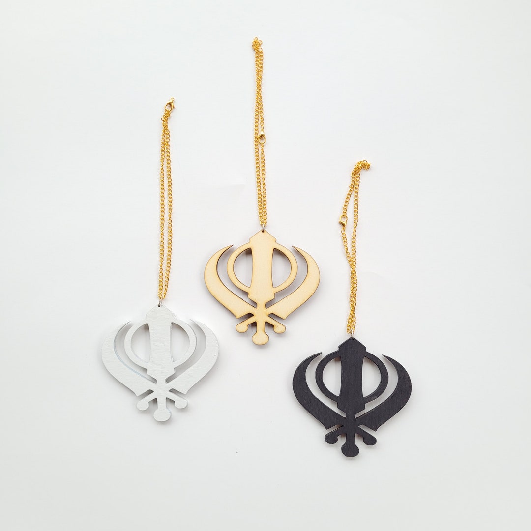 Khanda Car, Khanda Car Hanging, Wood Sikh Art - Etsy