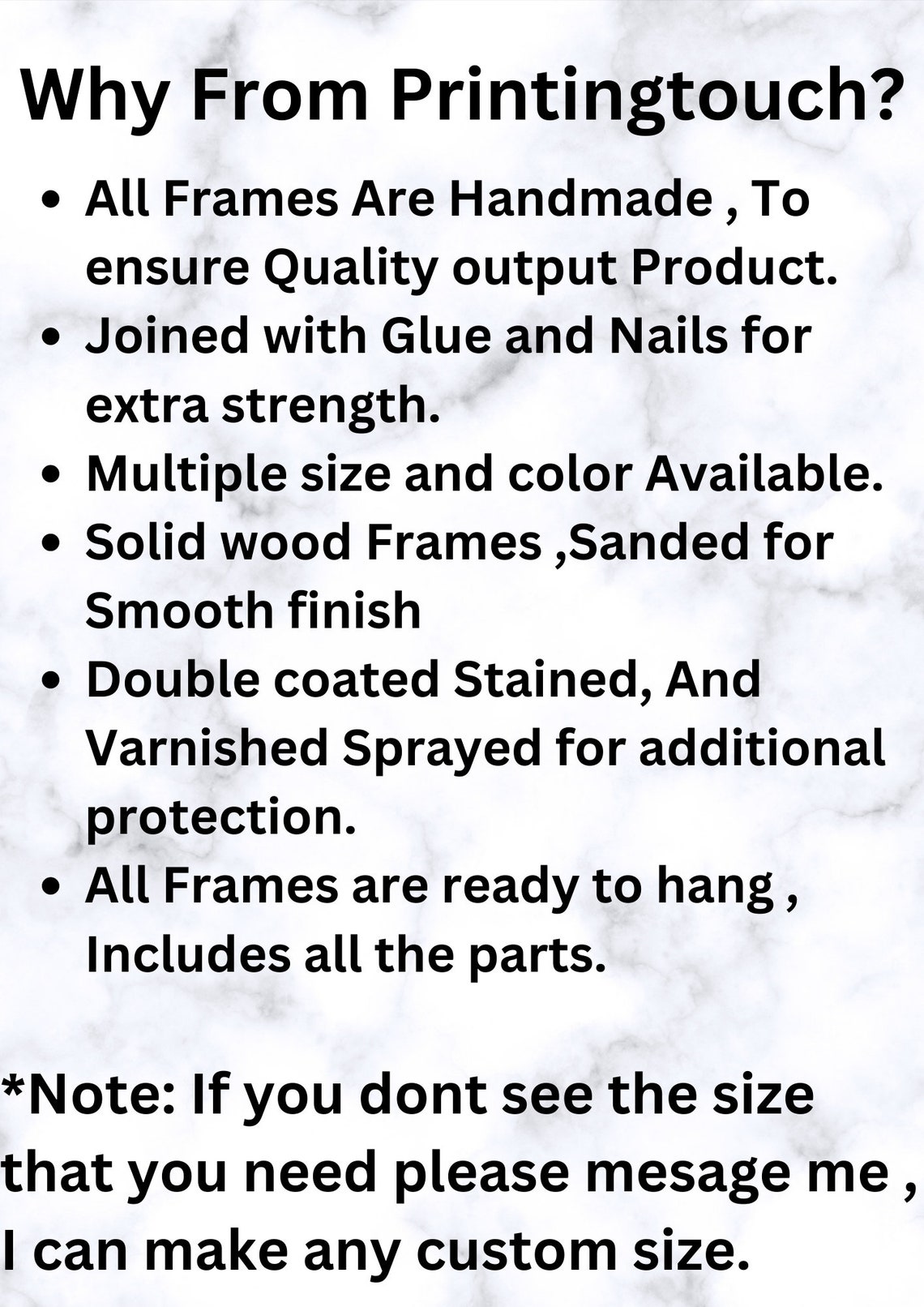 Custom Size Hand Made Picture Frame Complete Frame Ready to - Etsy