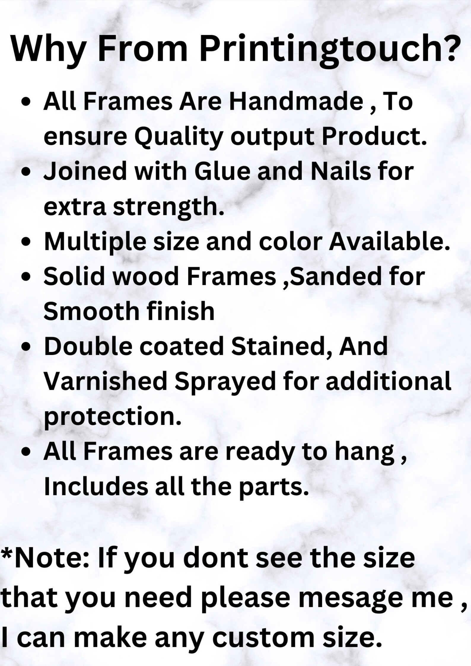 Custom Size Hand Made Picture Frame Complete Frame Ready to - Etsy