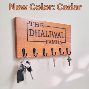 Personalized Wooden Key Holder for Wall, Wood Key Organizer, Minimalist ...