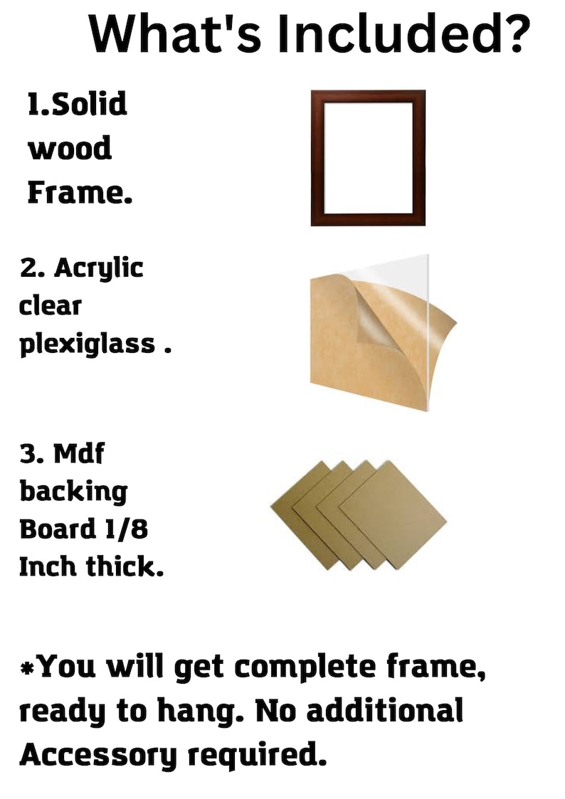 Custom Size Hand Made Picture Frame Complete Frame Ready to - Etsy