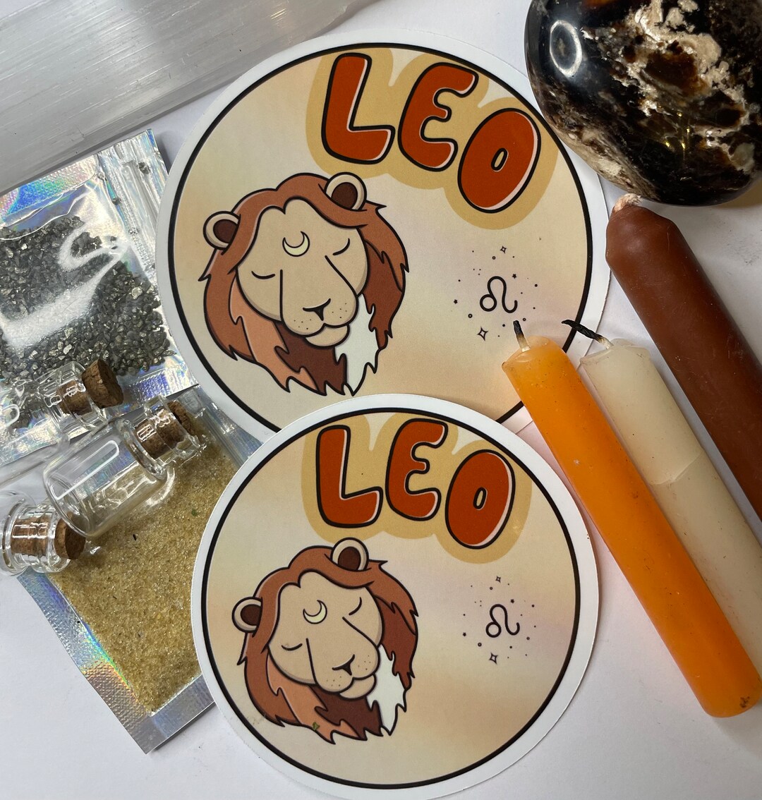 Custom Drawn Handmade Leo Sticker High Gloss and Water Resistant - Etsy