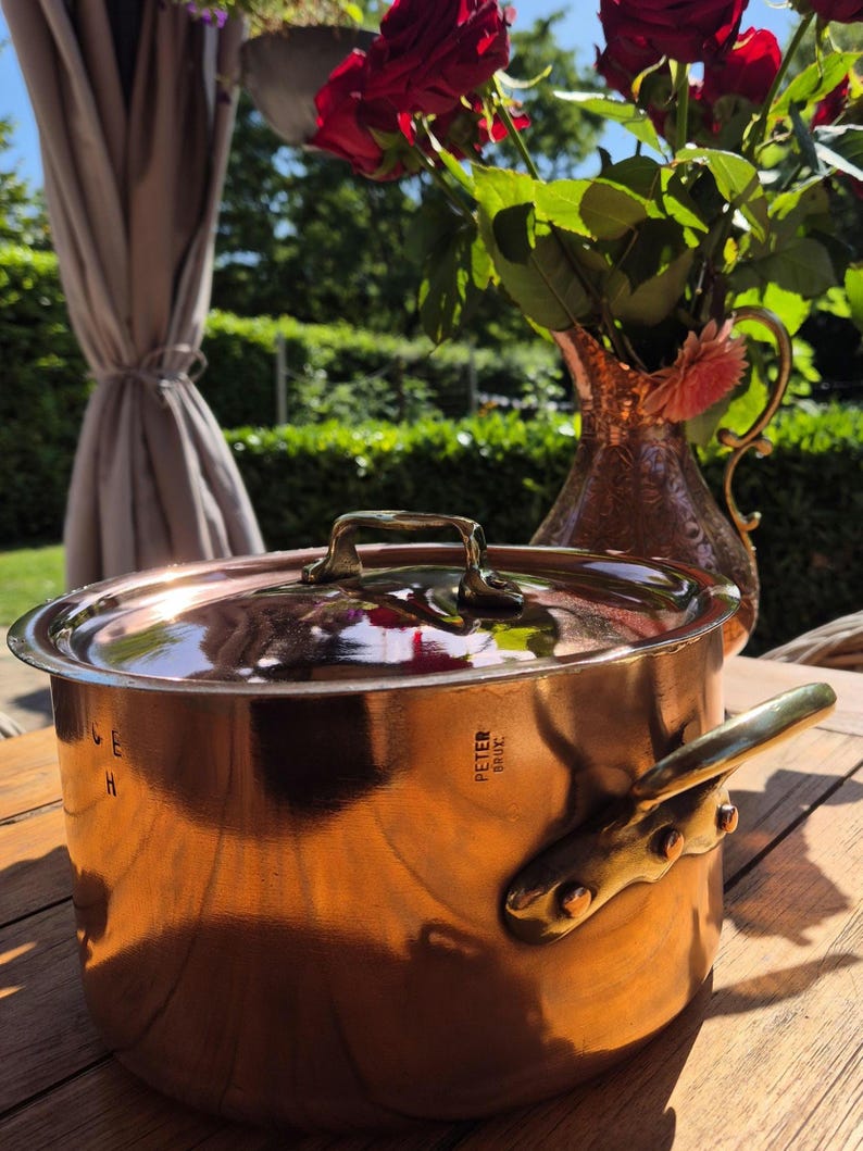 Belgian PETER BRUX Copper Cookware. Copper Pot With Lid. French Copper ...
