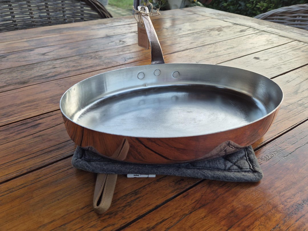 French Handcrafted Copper Fish Pan - Vintage Cooking Utensil for ...