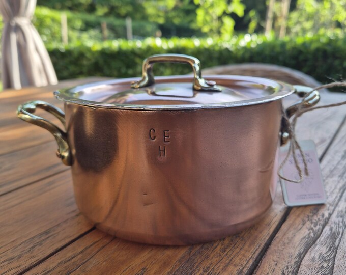 Belgian PETER BRUX Stamped Copper Cookware. Copper Pot With Lid. French ...