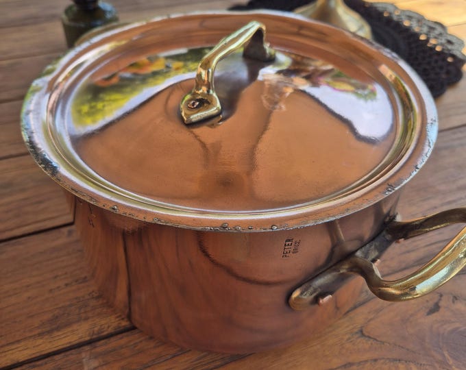 Belgian PETER BRUX Copper Cookware. Copper Pot With Lid. French Copper ...
