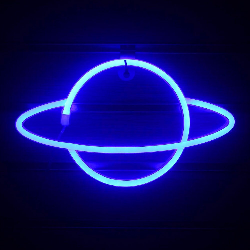 Planet LED Neon Light Sign Bedroom Decor Neon Sign Night Lamp for Wall ...