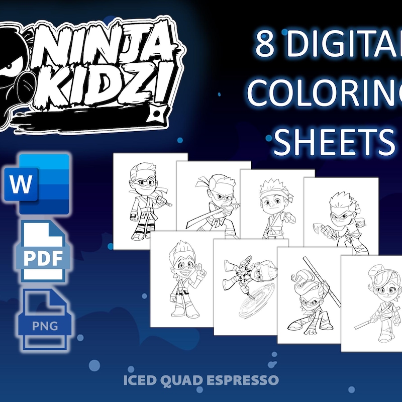 Ninja Coloring Sheet - Etsy