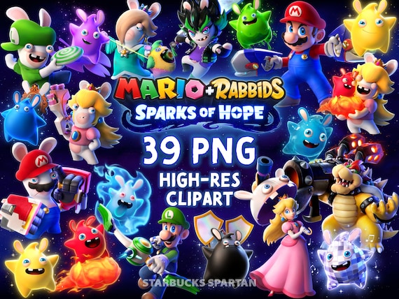 Mario Rabbids Sparks of Hope Kingdom Battle Video Game PNG - Etsy
