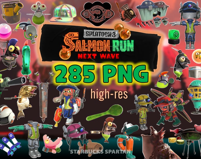 Salmon Run PNG Splatoon 3 Characters Boss Slopsuit Salmonids Clipart ...