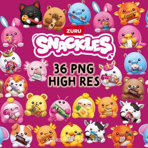 Snackles Clipart PNG Series 1 & 2 Snack Squad Collector's Guide Lucas ...