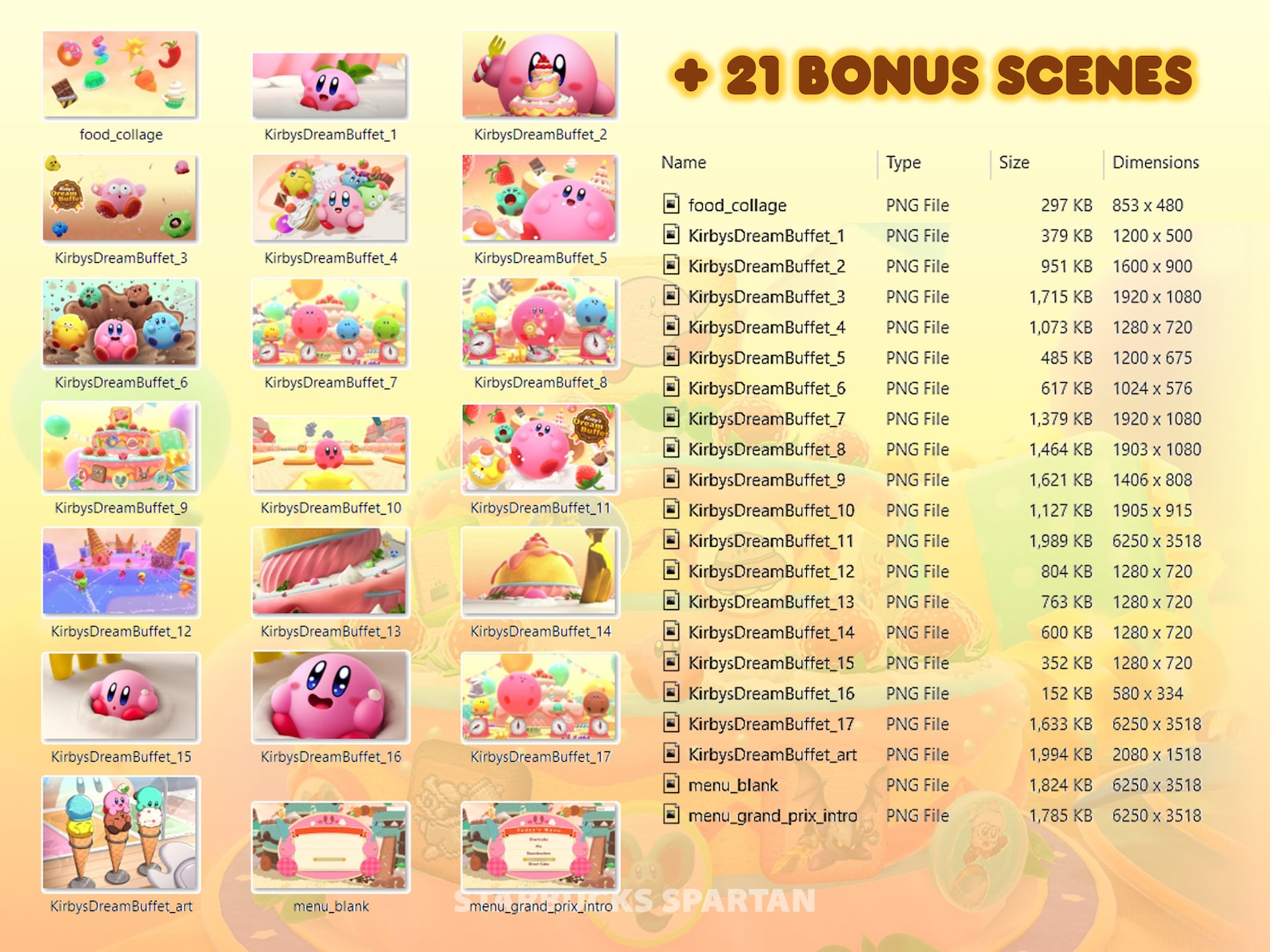 Kirby's Dream Buffet PNG Bundle Kirby Cute Print Art - Etsy