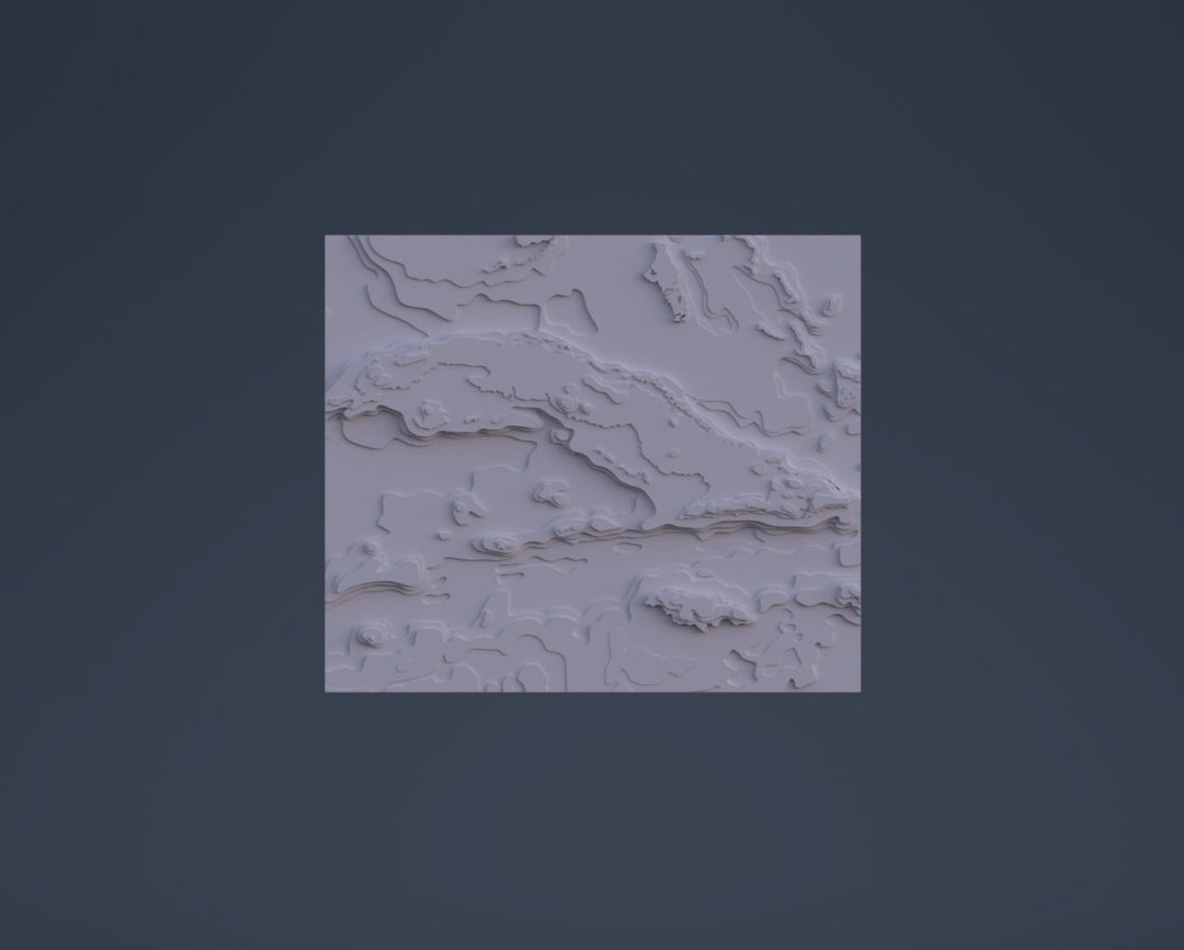 Cuba | 3D Printed Map | Custom Maps - Etsy