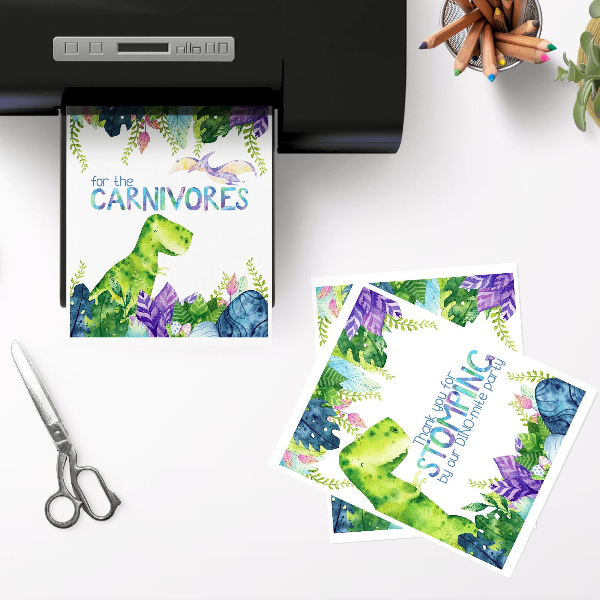 Dinosaurs Table Décor Sign - Digital Birthday Supplies – Dinosaurs T ...