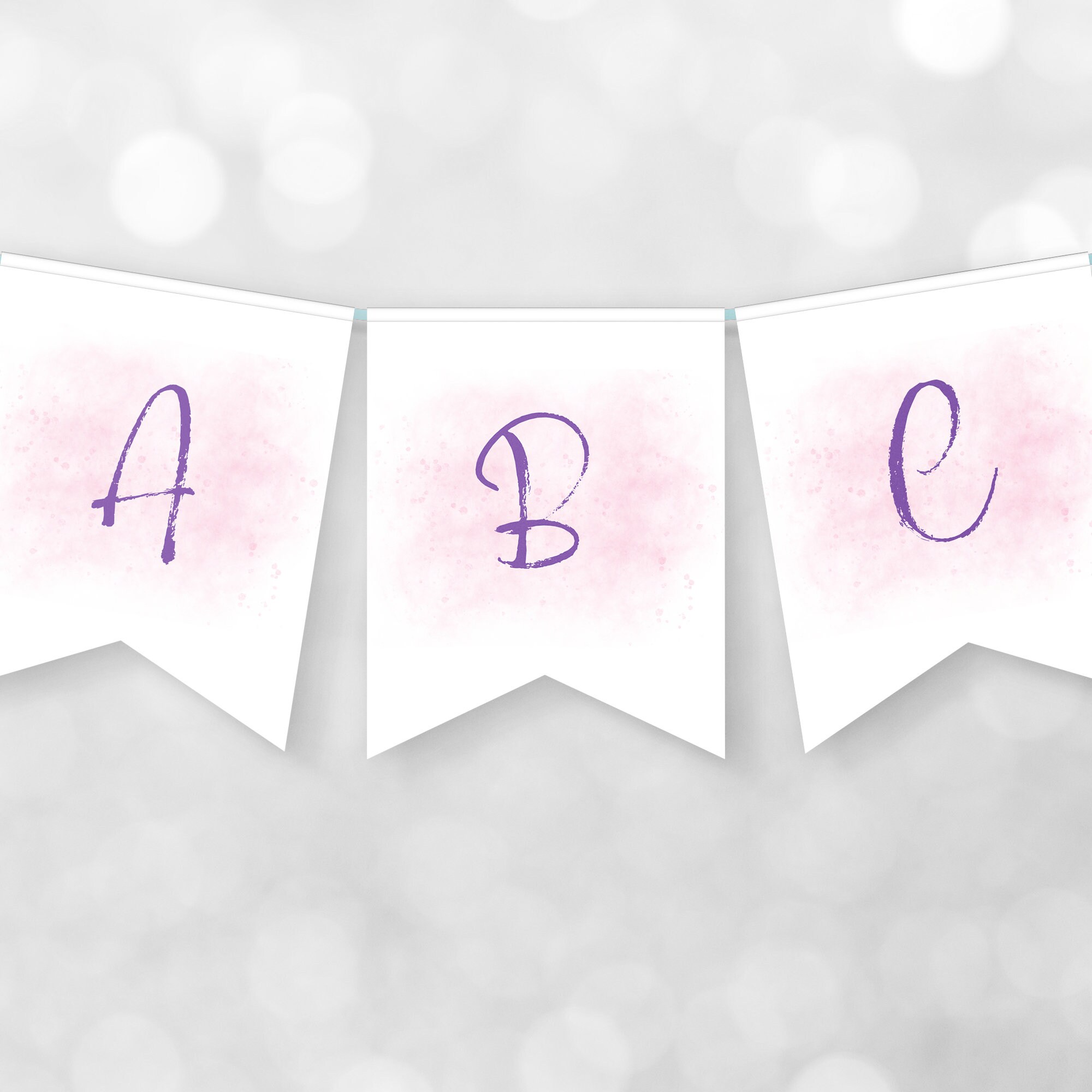 Galaxy Full ABC Birthday Banner - Digital Birthday Supplies - Space ...